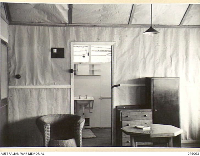 LAE, NEW GUINEA. 1944-09-21. A SECTION OF THE INTERIOR OF THE QUARTERS ...