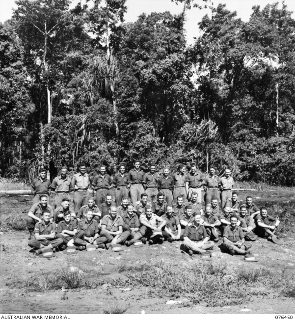 Outdoors group portrait of the personnel of the 2/8th Commando Squadron ...