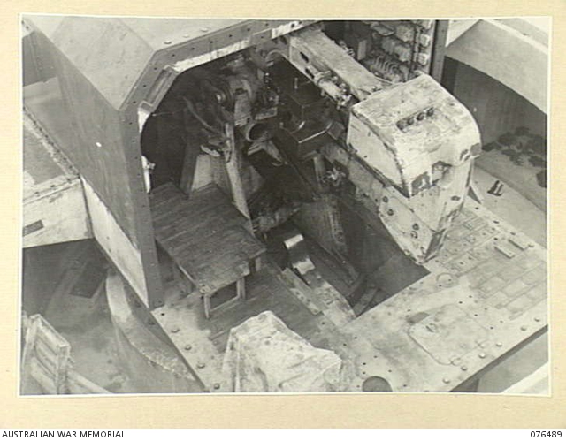 PORT MORESBY, PAPUA. 1944-10-18. ONE OF THE SHELL RECESS BODIES IN THE ...