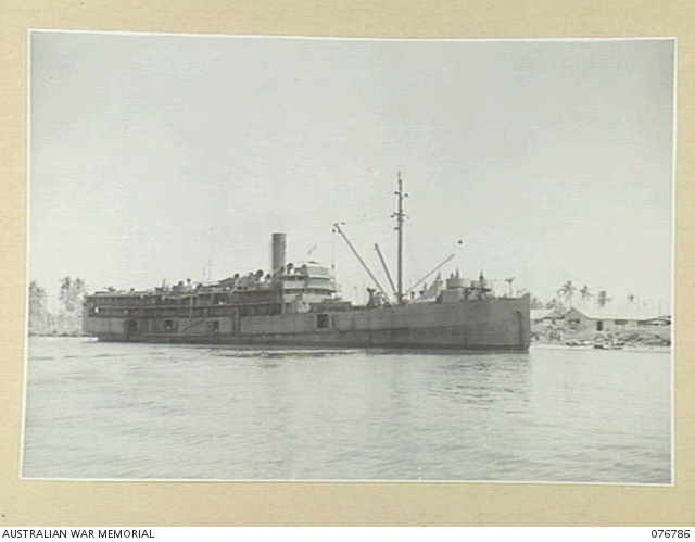 MADANG, NEW GUINEA. 1944-10-31. THE HMAS WANG PO, AN EX CHINESE VESSEL ...