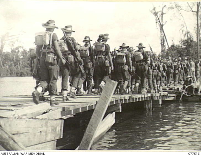 BOUGAINVILLE ISLAND. 1944-12-06. TROOPS OF THE 15TH INFANTRY BATTALION ...