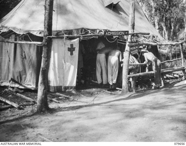 Oro Bay, New Guinea. 1943-04. The first Regimental Aid Post and ...
