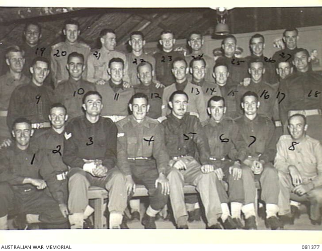 Members of the 2/11 Battalion football team during celebrations in the ...