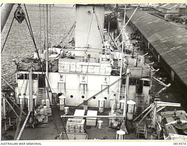 TRINITY BEACH, QUEENSLAND, AUSTRALIA. 1944-10-12. THE DECK OF THE ...