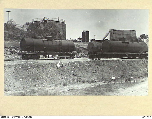 DARWIN, N.T. 1944-10-28. TWO SHELL COMPANY TANKS (NO. 1 & 2 ...