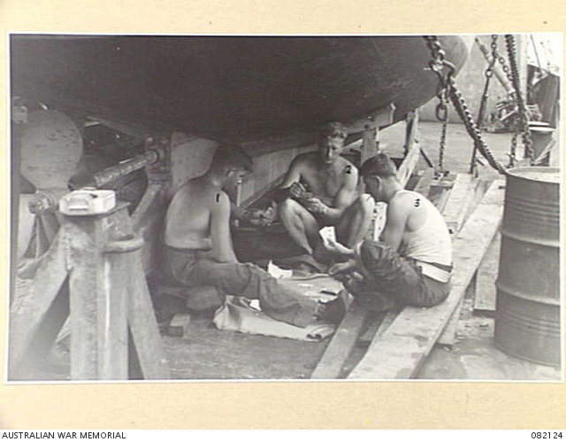 AT SEA. 1944-10-27. TROOPS OF 2/77 LIGHT AID DETACHMENT, AND TRANSPORT ...