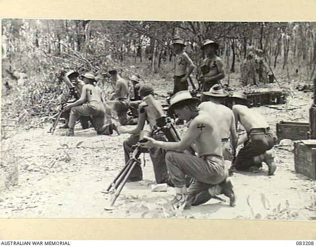 TANK ROCK, QLD. 1944-11-15. THE MORTAR DETACHMENT, HQ COMPANY, 2/16 ...