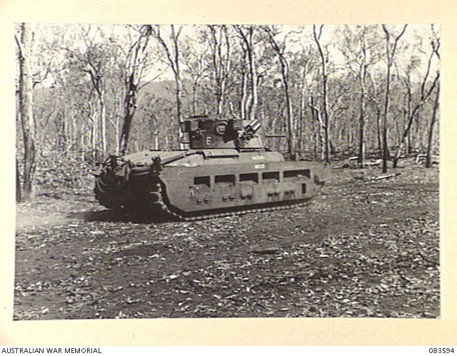 TANK ROCK, QLD. 1944-11-27. B SQUADRON, 2/9 ARMOURED REGIMENT MATILDA ...