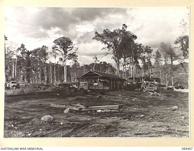 LAE, NEW GUINEA. 1944-12-21. THE UNTHANK MILL SITE. THE MILL, OPERATED ...