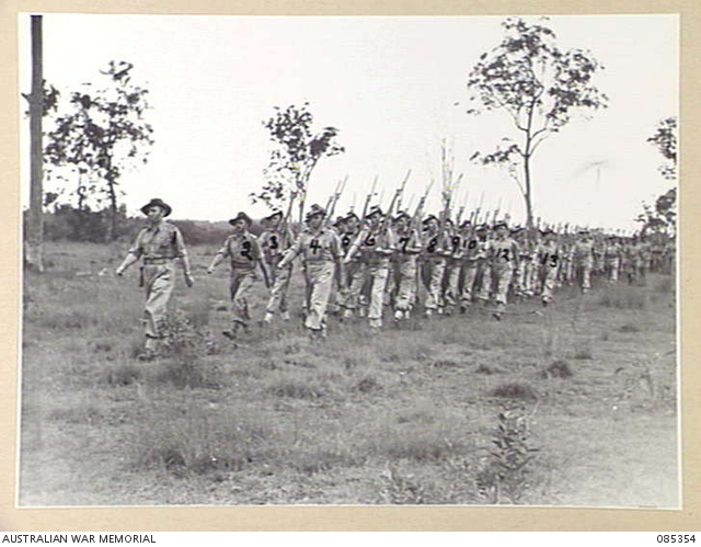 STRATHPINE, QUEENSLAND. 1945-01-08. MEMBERS OF A GROUP, 1 BASE SUB-AREA ...
