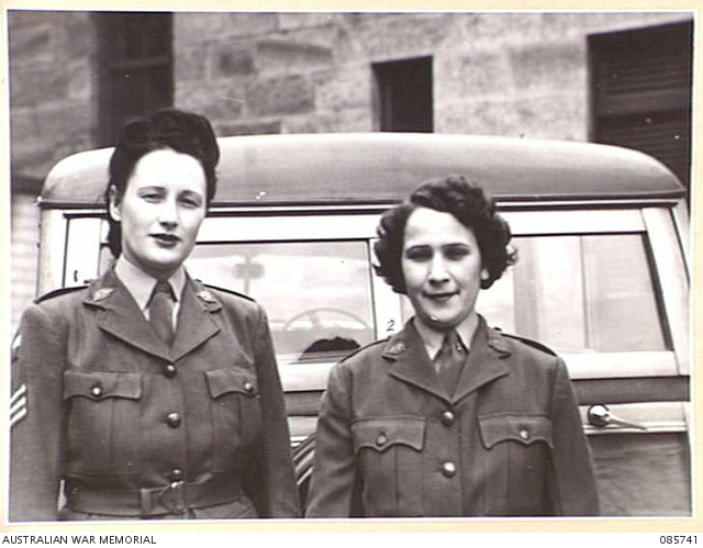 SYDNEY, NSW. 1945-01-29. TWO MEMBERS OF THE AUSTRALIAN WOMEN'S ARMY ...