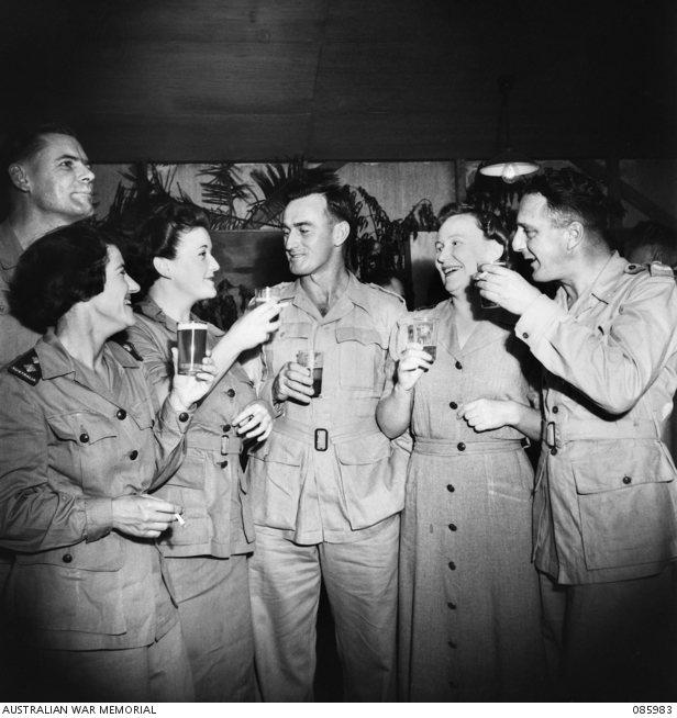 ATHERTON, QLD. 1945-01-25. AUSTRALIAN ARMY NURSING SERVICE SISTERS FROM ...