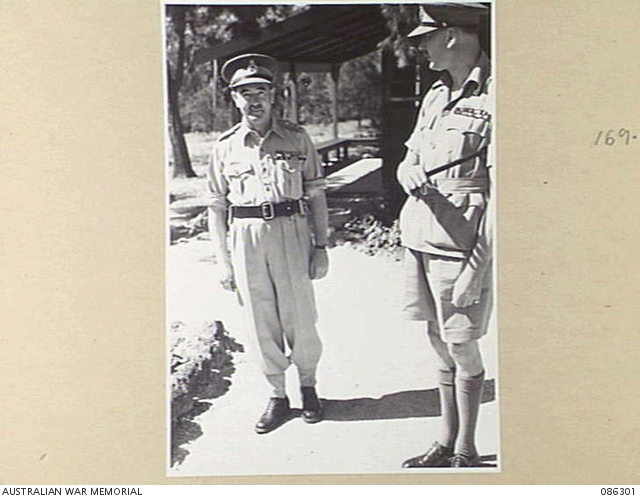 BARRINE, QLD. 1945-02-12. LIEUTENANT GENERAL SIR LESLIE J MORSHEAD, (2 ...