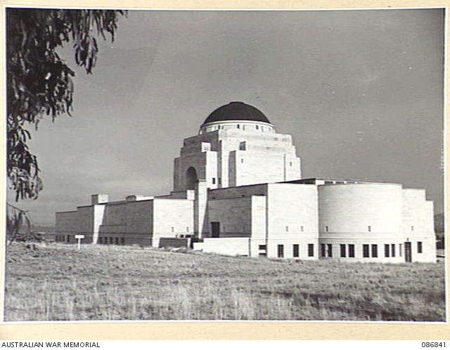 CANBERRA, ACT. 1944-07-12. THE AUSTRALIAN WAR MEMORIAL VIEWED FROM THE ...