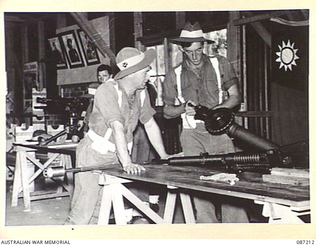 RAVENSHOE AREA. QLD. 1945-02-26. PRIVATE H R DRODER, (1), WITH PRIVATE ...