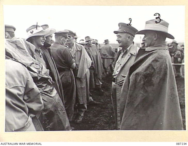 KAIRI, QLD. 1945-02-24. LIEUTENANT GENERAL SIR LESLIE J MORSHEAD, (2 ...
