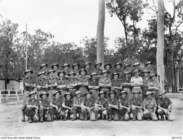 Group portrait of No 1 Signal Platoon, Headquarters Company, 2/48th ...