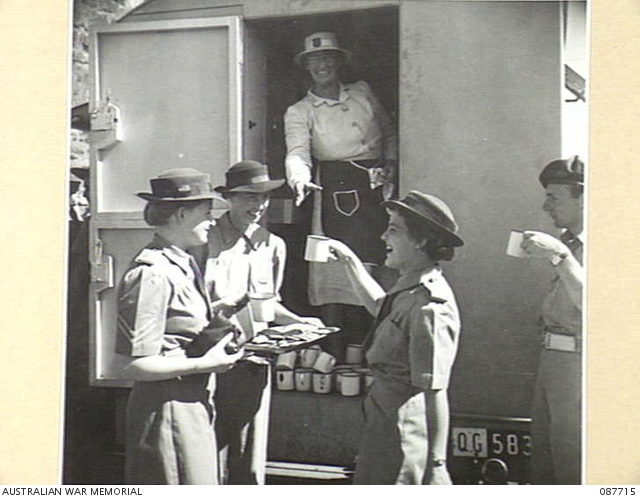BRISBANE, QUEENSLAND. 1945-03-24. MAJOR MRS BURROWS, SALVATION ARMY RED ...