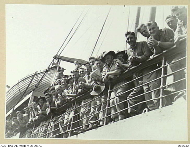 HAMILTON WHARF, BRISBANE, QUEENSLAND. 1945-04-03. HEADQUARTERS 1 BASE ...