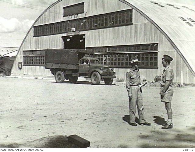 REDBANK, QUEENSLAND. 1945-04-04. THE EXTERIOR OF NO.4 STORE, 2 RETURNED ...