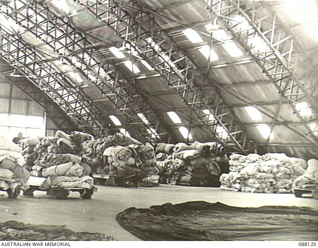 REDBANK, QUEENSLAND. 1945-04-04. THE INTERIOR OF NO.7 STORE, 2 RETURNED ...
