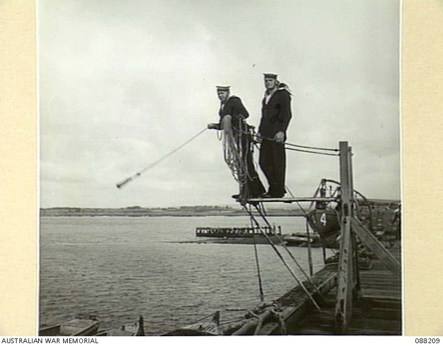 MELBOURNE, VICTORIA. 1945-03. A STUDENT AT HMAS CERBERUS, FLINDERS ...