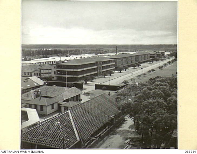 MELBOURNE, VICTORIA. 1945-03. A SECTION INDICATING BUILDINGS AT HMAS ...