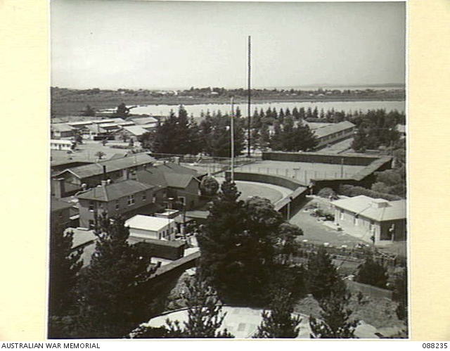 MELBOURNE, VICTORIA. 1945-03. A SECTION INDICATING BUILDINGS AT HMAS ...