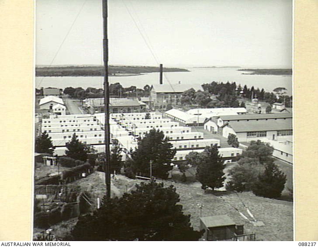 MELBOURNE, VICTORIA. 1945-03. A SECTION INDICATING BUILDINGS AT HMAS CERBERUS, FLINDERS NAVAL ...