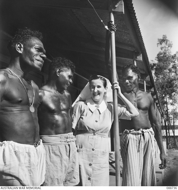 A nurse with Aboriginal patients at 107 General Hospital. | Australian ...