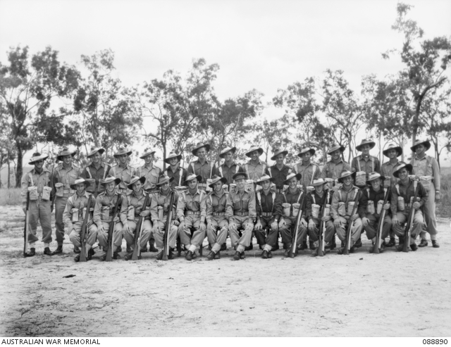 Group portrait of B Section, 11 Division Signallers. Left to right ...