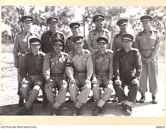 Group portrait of Officers at 11 Division Signallers. Left to right ...