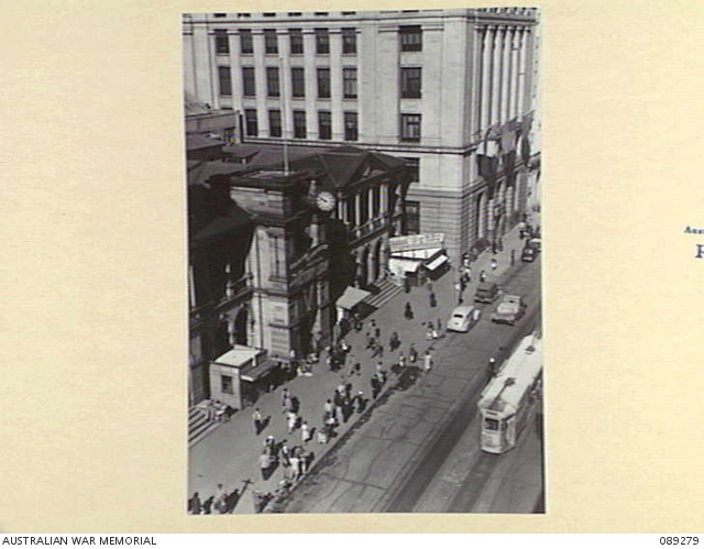 BRISBANE, QUEENSLAND. 1945-05-08. QUEEN STREET VIEWED LOOKING WEST FROM ...