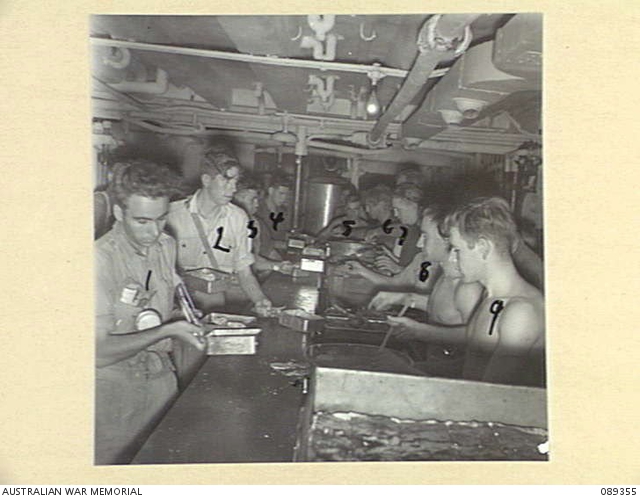 AT SEA, OFF QUEENSLAND COAST, 1945-05-03. AUSTRALIAN IMPERIAL FORCE ...