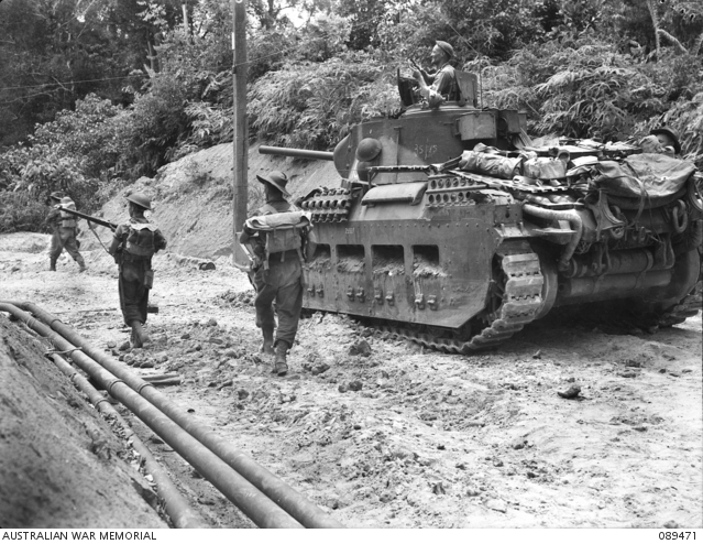 TARAKAN ISLAND, BORNEO, 1945-05-06. MEMBERS OF C COMPANY, 2/48 INFANTRY ...