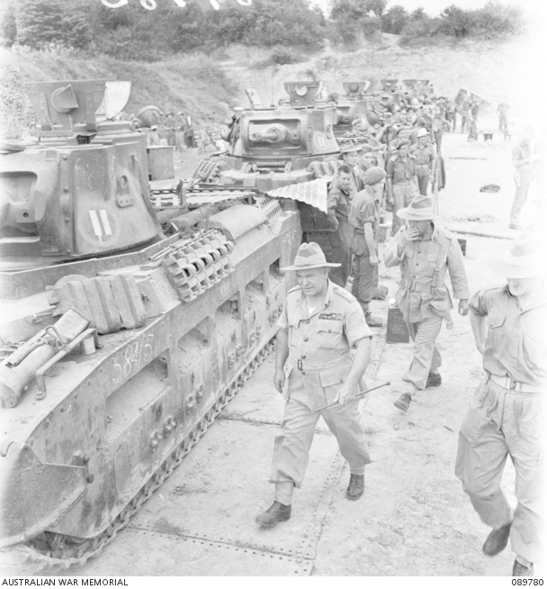 TARAKAN, BORNEO, 1945-05-08. GENERAL SIR THOMAS A. BLAMEY, COMMANDER-IN ...