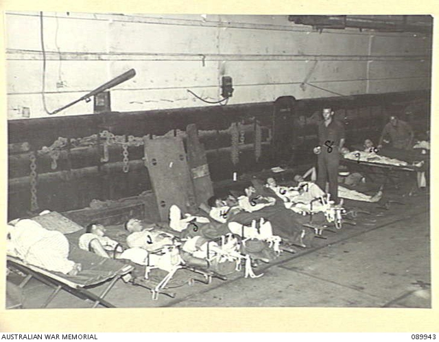 MOROTAI. 1945-05-17. VIEW OF THE INTERIOR OF LANDING SHIP, TANK (LST ...