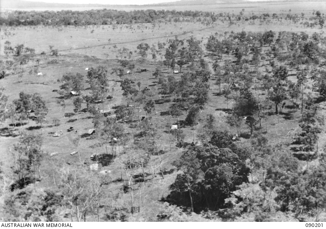 GOODENOUGH ISLAND, NEW GUINEA. 1942-10. TENTS EMPTY OF MEN AND ...