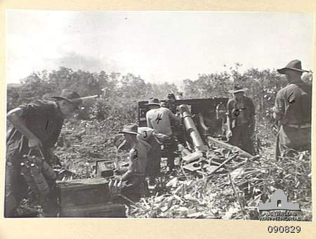 SADAU ISLAND, BORNEO. 1945-04-30. MEN OF 57 BATTERY, 2/7 FIELD REGIMENT ...