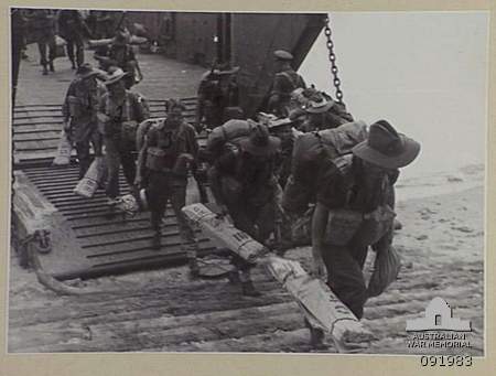 MOROTAI ISLAND, 1945-05-13. TROOPS OF 49 TRANSPORT PLATOON (DUKWS ...