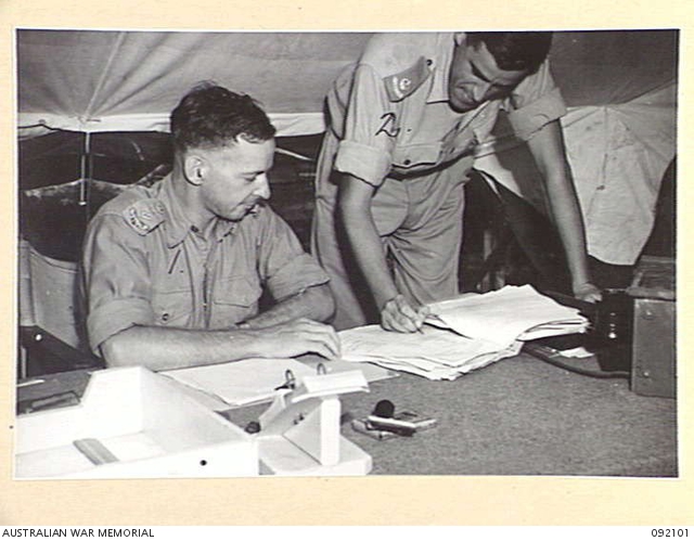 MOROTAI, 1945-05-15. COLONEL D. BODEN, CHIEF SIGNAL OFFICER, 1 CORPS (1 ...