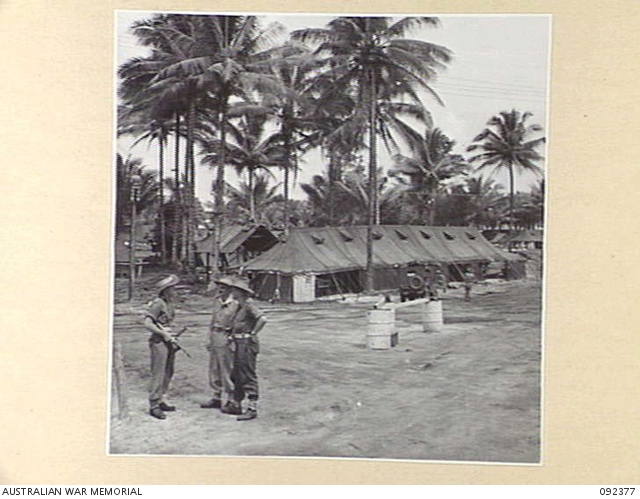 MOROTAI, 1945-05-17. THE ENTRANCE TO 2/5 GENERAL HOSPITAL, SHOWING ...