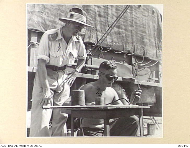 MOROTAI. 1945-05-21. LIEUTENANT R. LEHMANN, OFFICER COMMANDING 319 ...