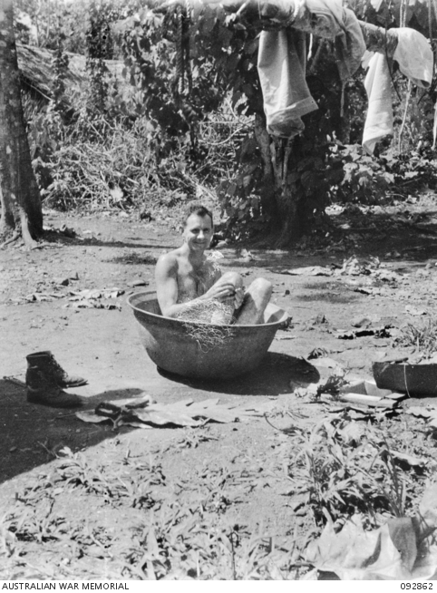 NANTAMBU, NEW BRITAIN. 1945-06. LIEUTENANT R.H. LUKE, 2/2 FORESTRY ...