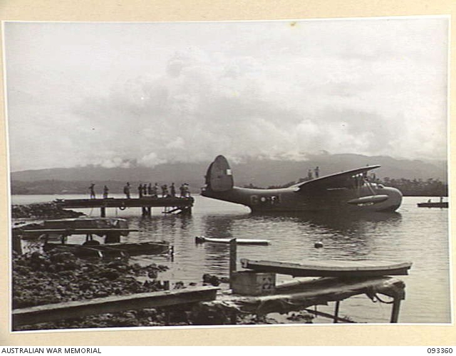 PALMALMAL PLANTATION, NEW BRITAIN, 1945-06-23. A MARTIN MARINER FLYING ...