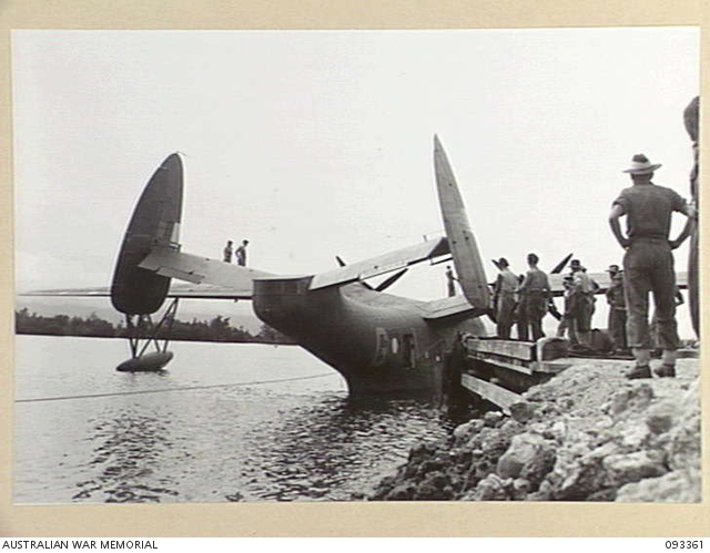PALMALMAL PLANTATION, NEW BRITAIN, 1945-06-23. A MARTIN MARINER FLYING ...