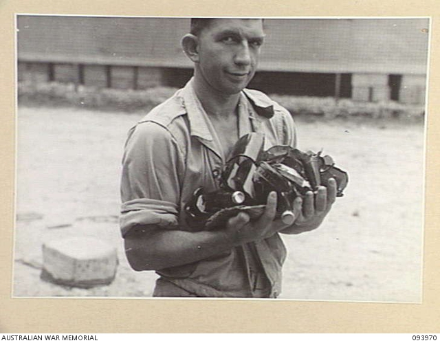 PALMALMAL PLANTATION, JACQUINOT BAY, 1945-07-10. PRIVATE H.J. BOLLMEYER ...