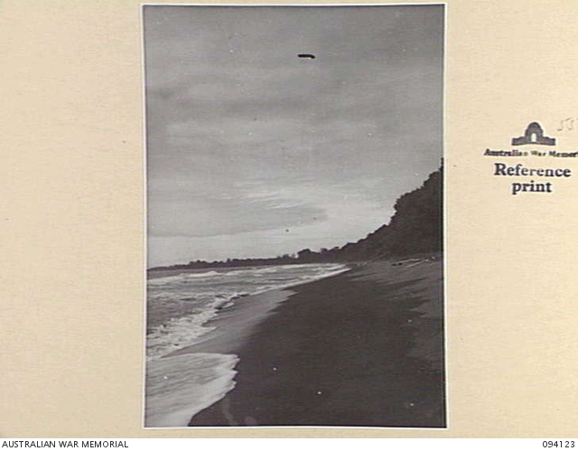 BUNA, NEW GUINEA, 1945-07-03 TO 1945-07-04. ENDAIADERE BEACH LOOKING ...