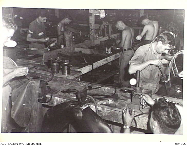 PALMALMAL PLANTATION, NEW BRITAIN. 1945-07-21. THE ELECTRICAL REPAIR ...