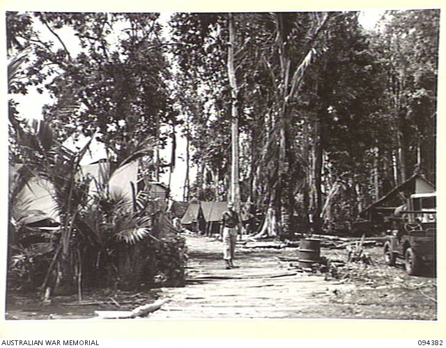 NANTAMBU, NEW BRITAIN. 1945-07-26. THE CAMP AREA OF A DETACHMENT, 53 ...